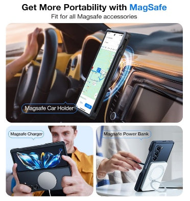 SAMSUNG GALAXY Z FOLD 6 PREMIUM MAGSAFE SLIM TRANSLUCENT BUMPER CASE W ...