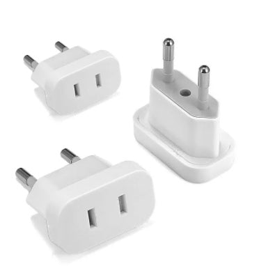 US/EU SLIMLINE 2PIN ADAPTOR PLUG WHITE 5PK – ZEEK