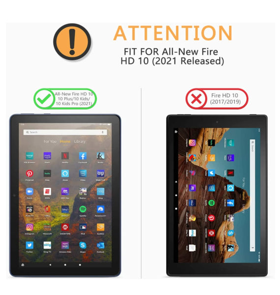 AMAZON FIRE HD 10" TABLET (2021) TEMPERED GLASS SCREEN PROTECTOR 2PK ...