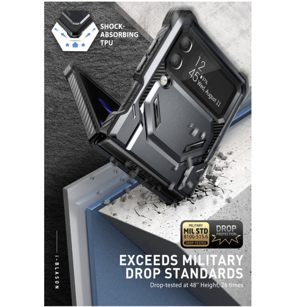 SAMSUNG GALAXY Z FLIP 4 PREMIUM FULL BODY ARMORBOX PROTECTIVE HOLSTER ...